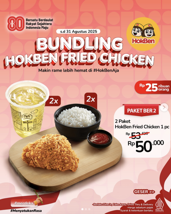 11 Promo HokBen Agustus 2025, Cashback & Diskon Besar! - Tuwaga