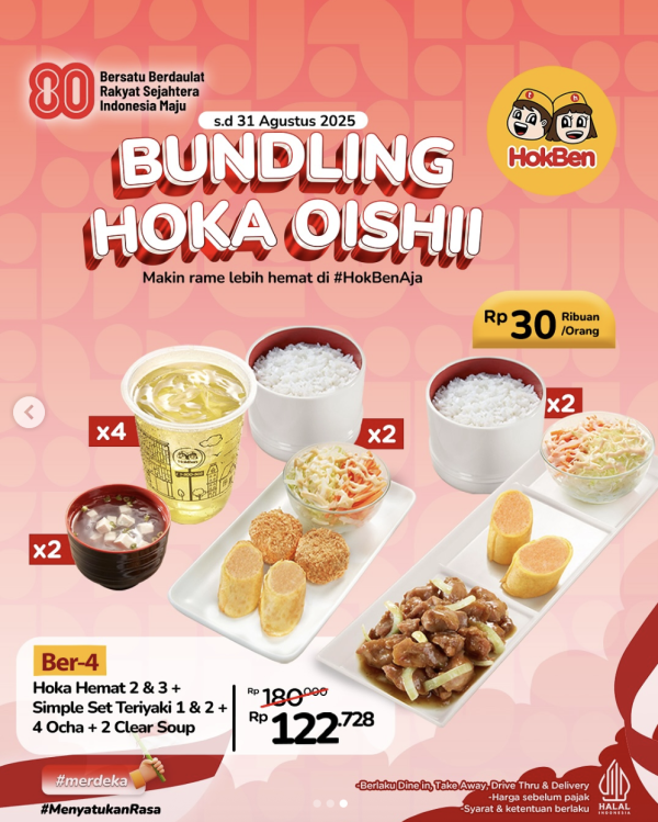 11 Promo HokBen Agustus 2025, Cashback & Diskon Besar! - Tuwaga
