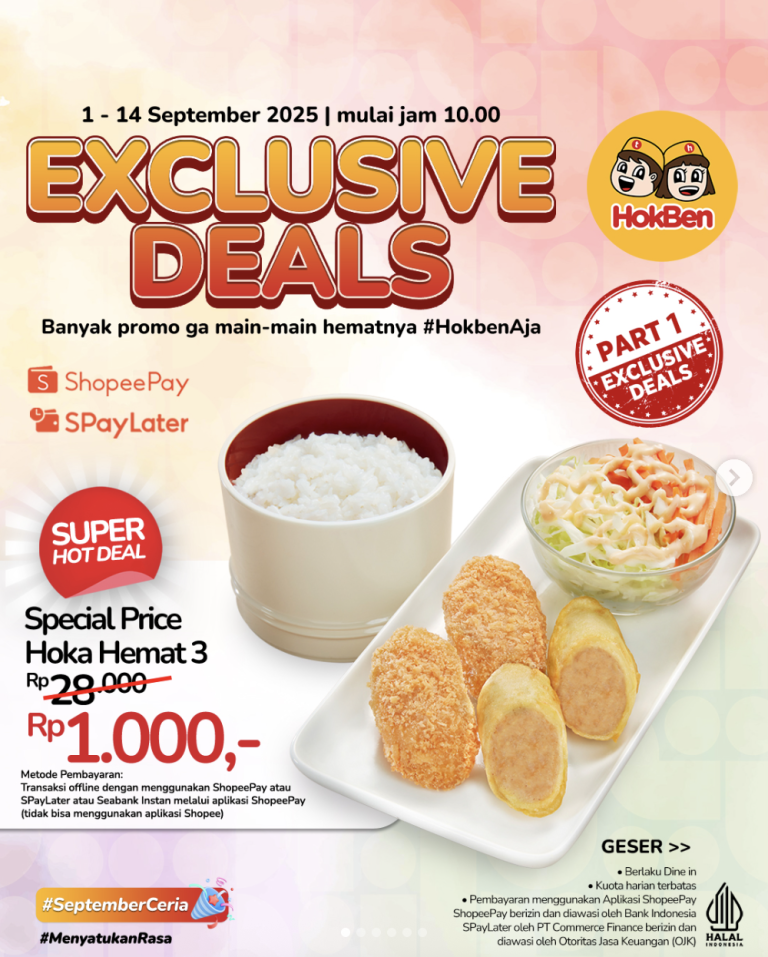 17 Promo HokBen September 2025, Cashback & Diskon Besar! - Tuwaga