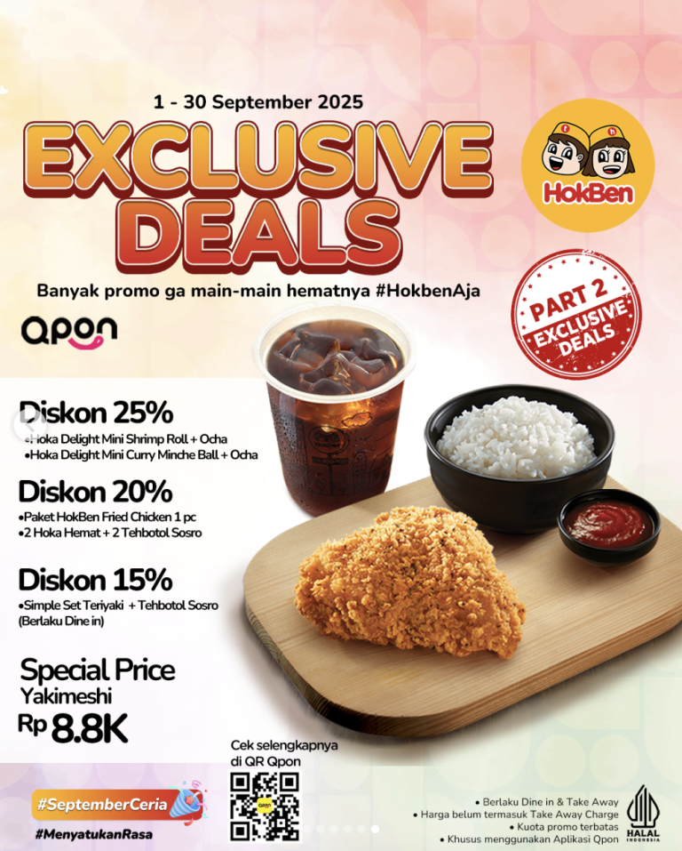17 Promo HokBen September 2025, Cashback & Diskon Besar! - Tuwaga