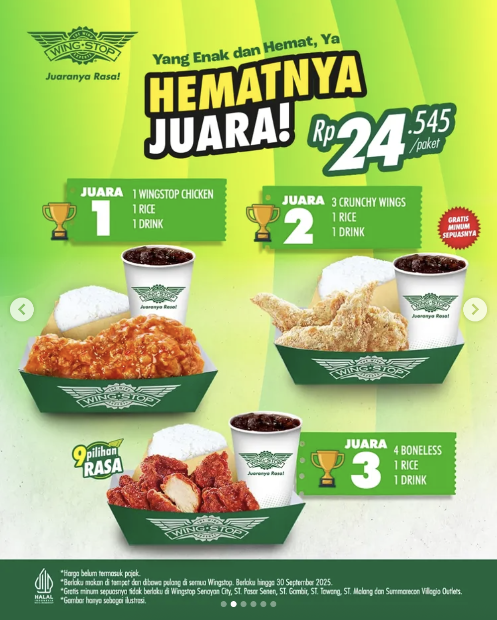 11 Promo Wingstop Desember 2025: Ayam Diskon Gede 7 Hari