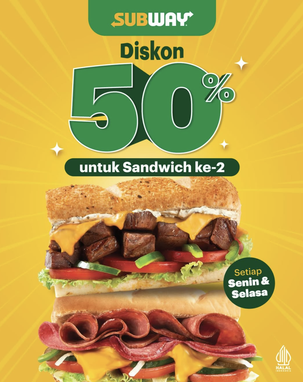 8 Promo Subway Desember 2025: Diskon Hingga 55% Murmer!