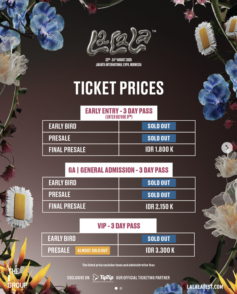 LaLaLa Fest 2025: Tiket, Line Up, dan Info Lengkapnya! - Tuwaga