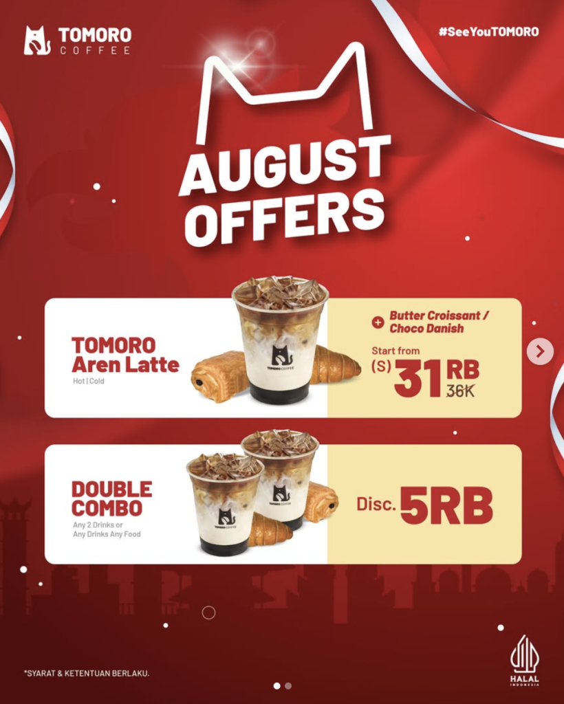 7 Promo Tomoro Coffee Agustus 2025, Diskon Gede Tiap Hari! - Tuwaga