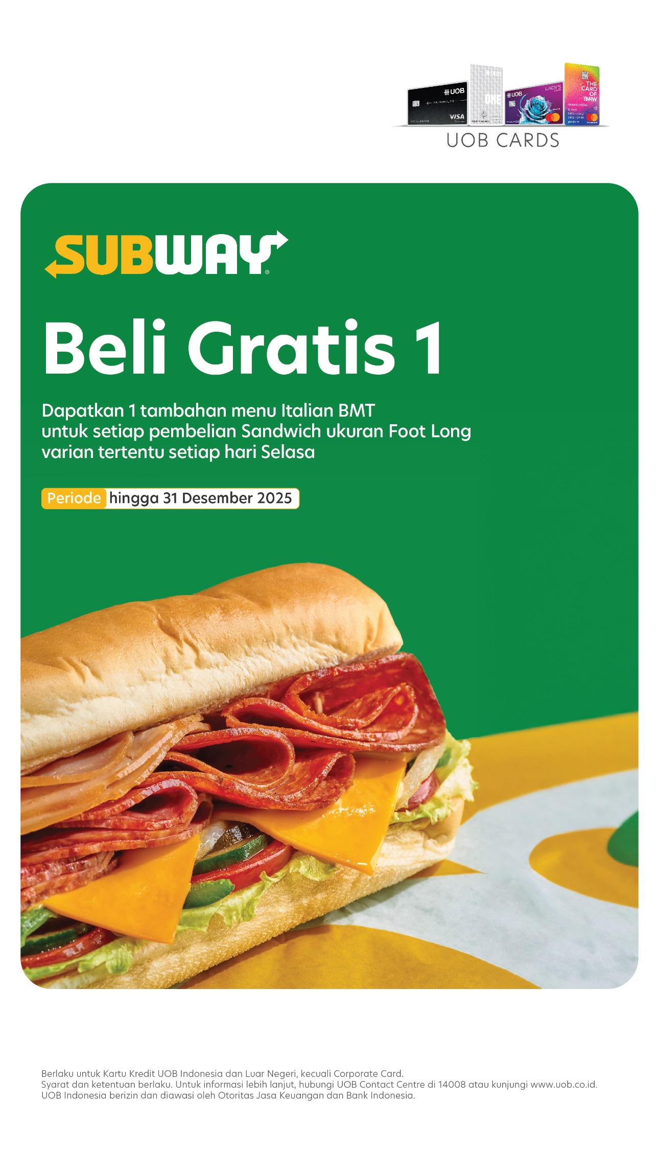 8 Promo Subway Desember 2025: Diskon Hingga 55% Murmer!