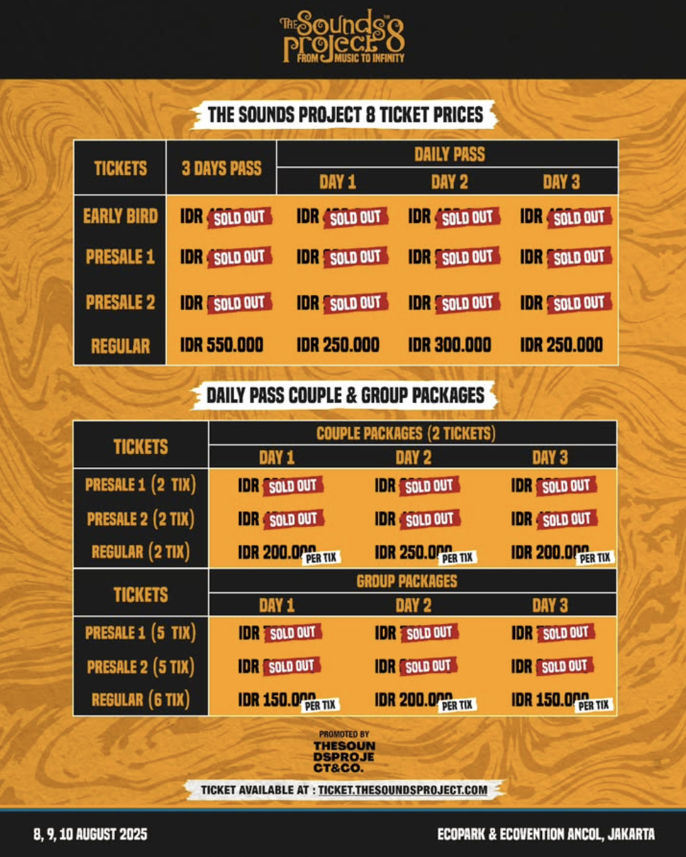 Harga Tiket The Sounds Project 8 & Cara Belinya Sekarang! - Tuwaga