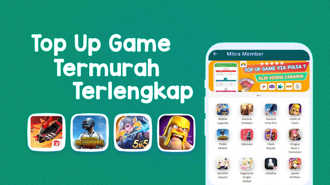 7 Aplikasi Top Up Game Wajib Coba, Promo & Cashback Melimpah