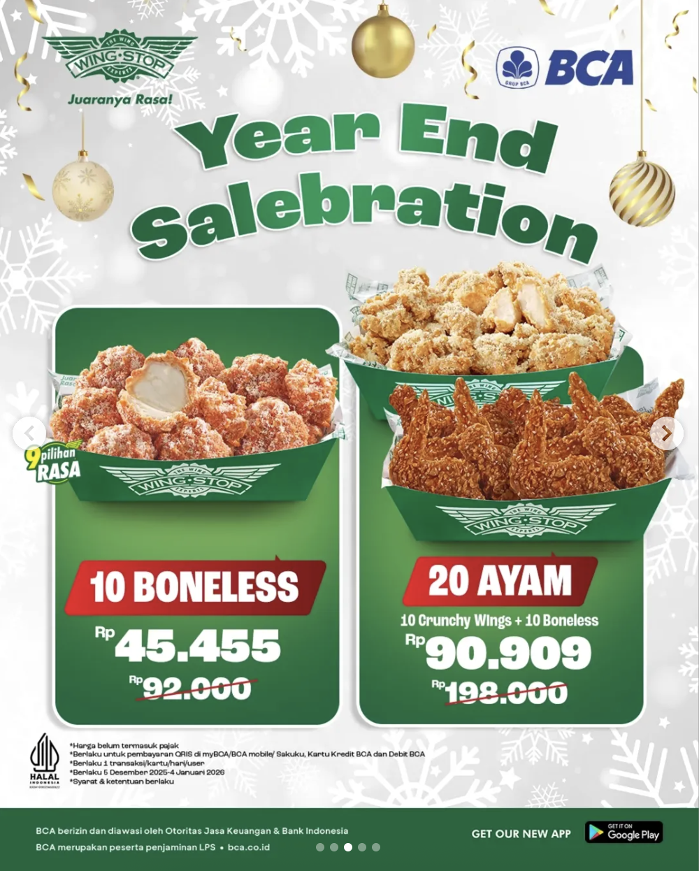 11 Promo Wingstop Desember 2025: Ayam Diskon Gede 7 Hari