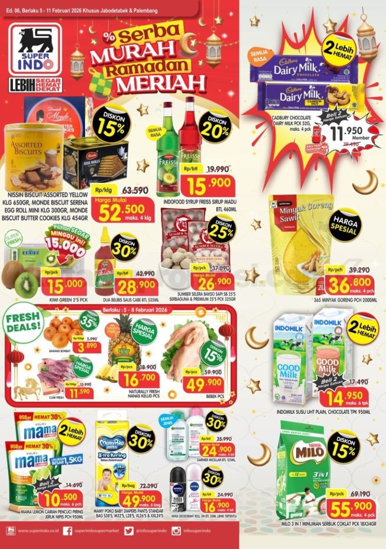Promo Superindo 5-11 Februari 2026: Harga Mulai Rp1.340, Serbu! - Tuwaga