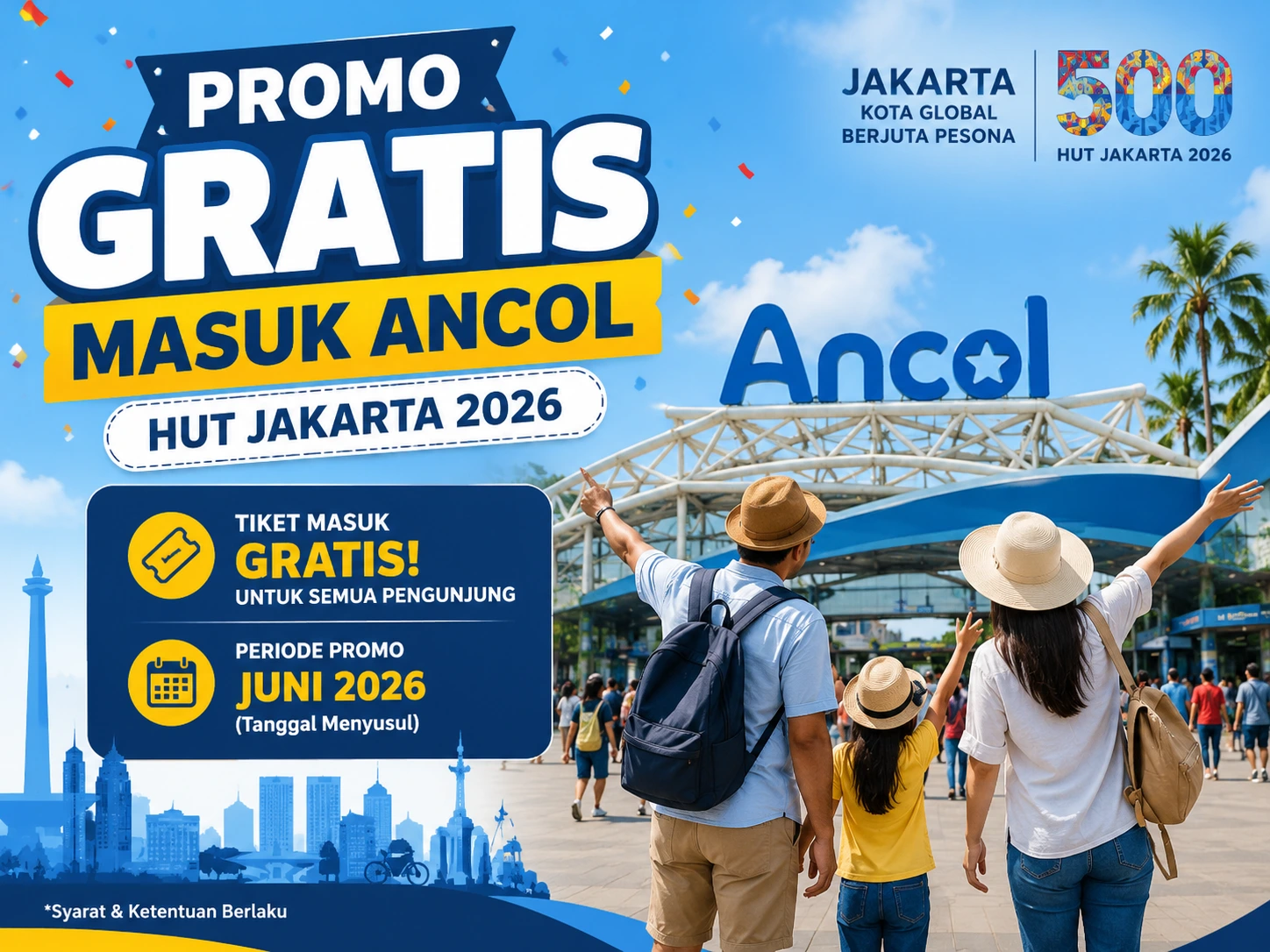Promo Gratis Masuk Ancol HUT Jakarta 2026, Cek Jadwal dan Cara ...
